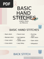 Basic Hand Stitches | PDF | Embroidery | Sewing