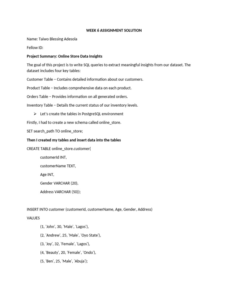 3MTT Week 6 Assignment Solution | PDF | Information Technology Management | Data Management Software