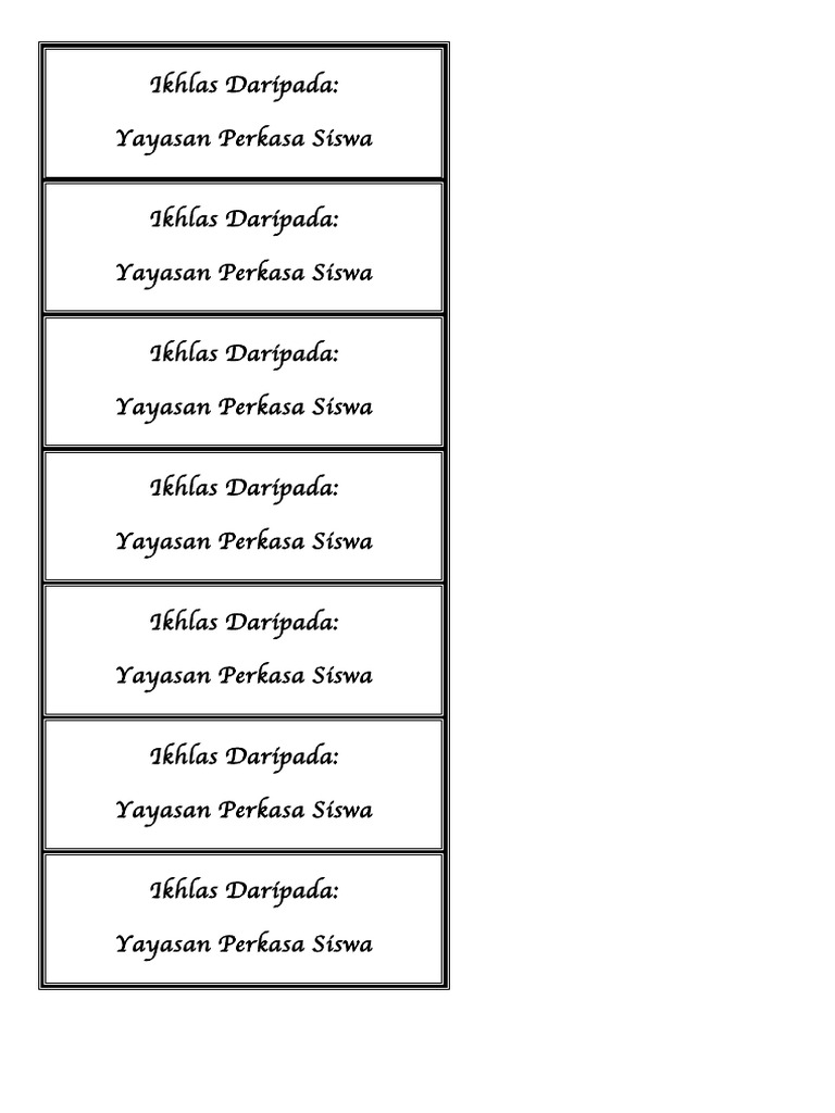 Ybtm - Sumbangan Uis | PDF