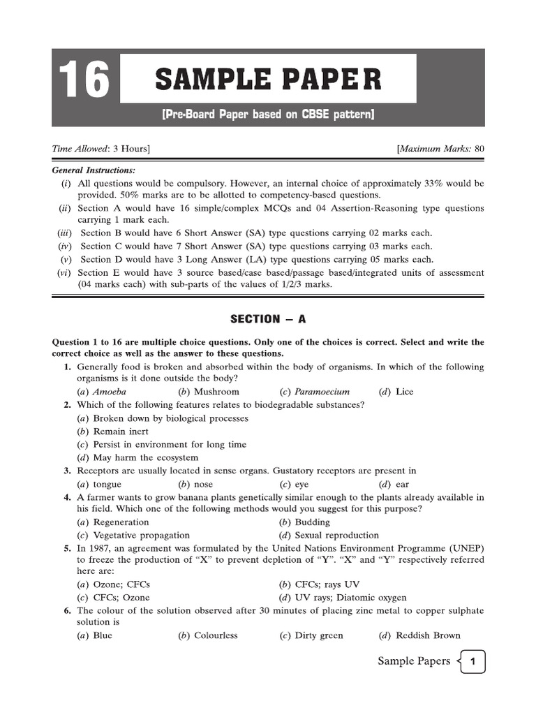 Science Paper 6 | PDF