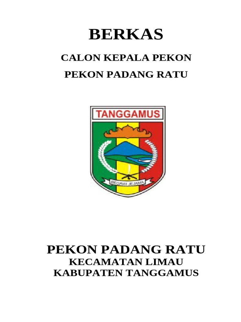 Permohonan Calon Perangkat Desa Tanggamus | PDF