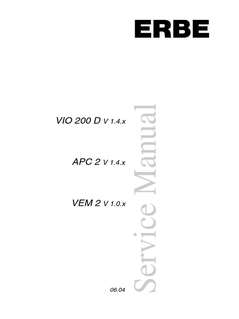 Erbe VIO 200 D | PDF | Instrumentation | Power Supply
