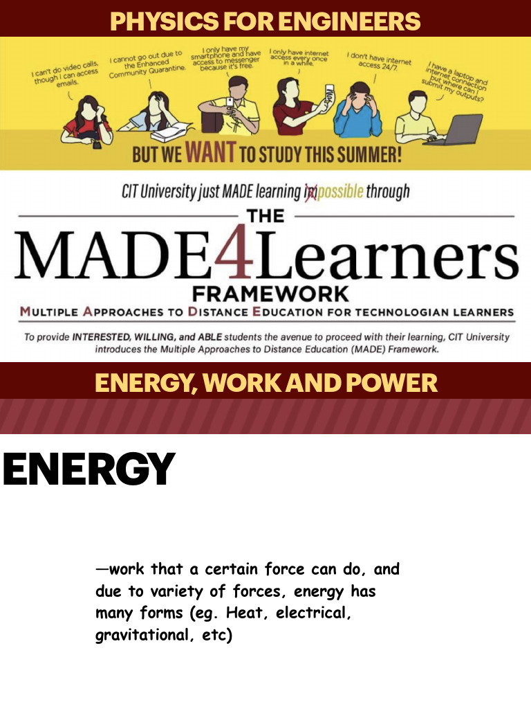 4. Energy, Work & Power | PDF | Force | Kinetic Energy
