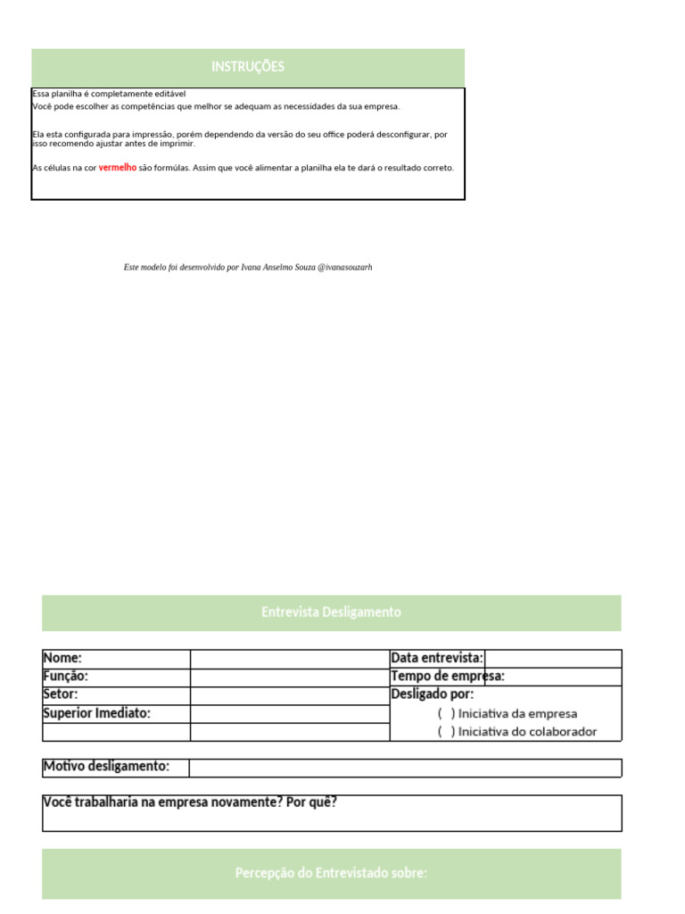 Modelo Entrevista Desligamento | PDF | Gestão de recursos humanos