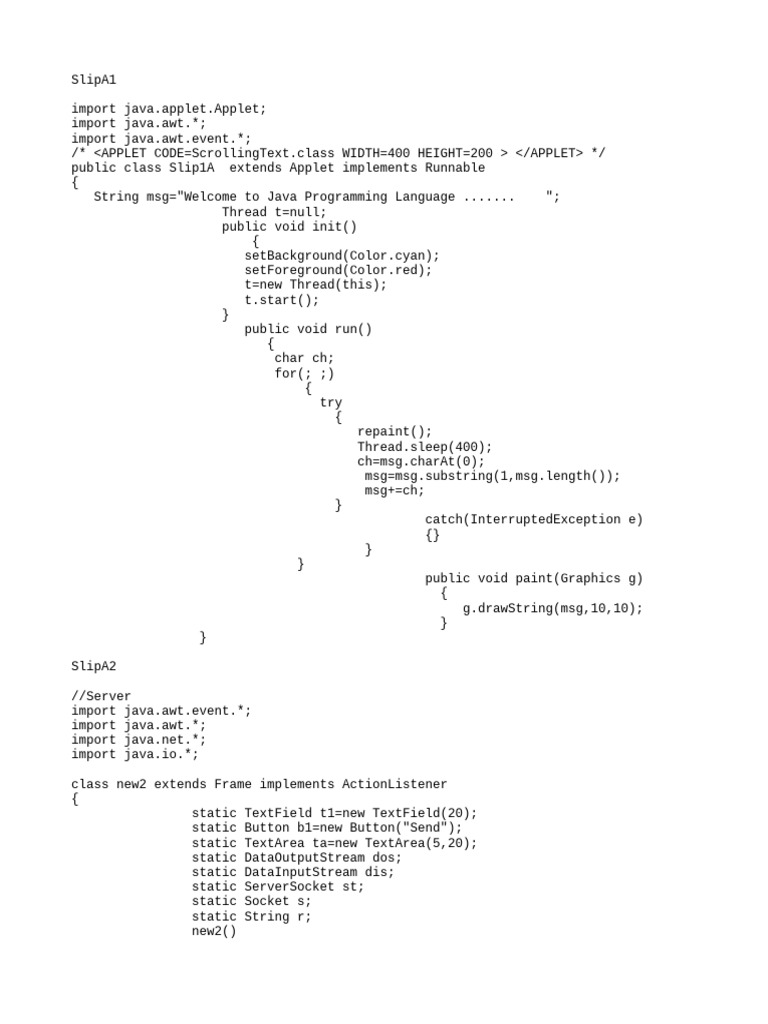 Slip1 | PDF | Android (Operating System) | Computer Science