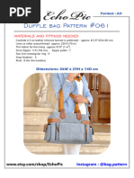 Birkin Bag Sewing Pattern Guide | PDF