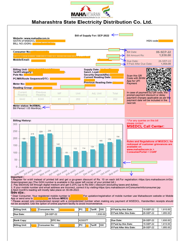 LT E Bill 202209 For Webr | PDF | Cheque | Receipt