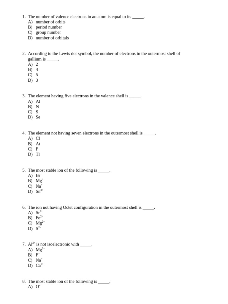 CHEM 200 testbanks | PDF | Chemical Polarity | Ionic Bonding