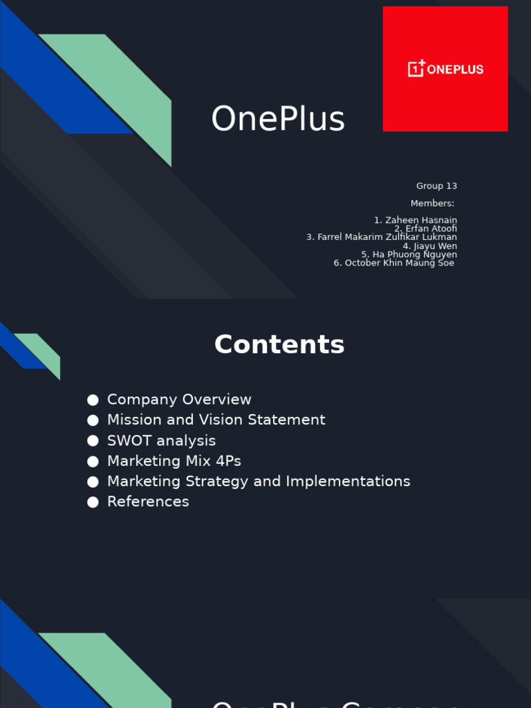 Group 13 Marketing Presenation OnePlus | PDF | Brand | Advertising