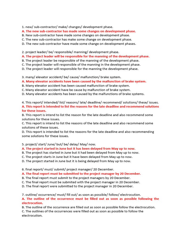 Writing unit 4-key | PDF