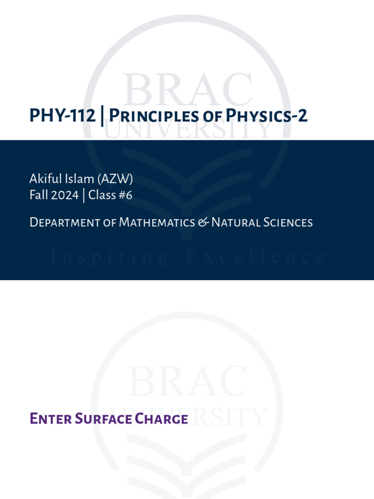 Azw Phy 112 Fall 24 Class 6 | PDF | Electric Field | Electrostatics