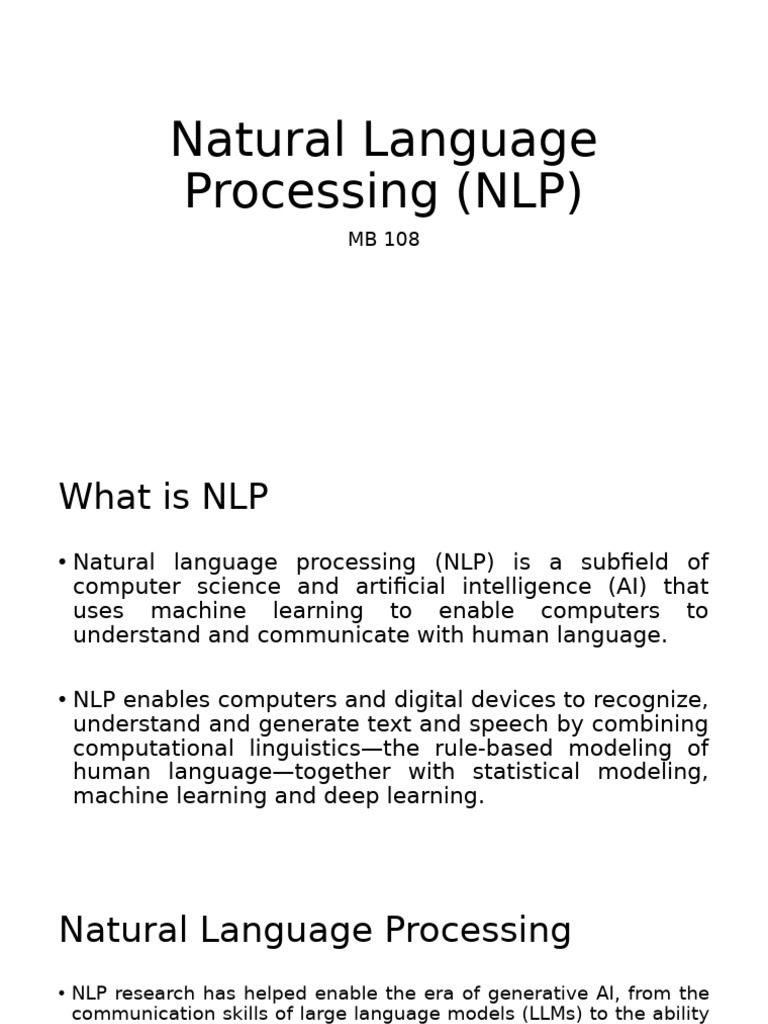 Natural Language Processing (NLP) | PDF | Parsing | Syntax