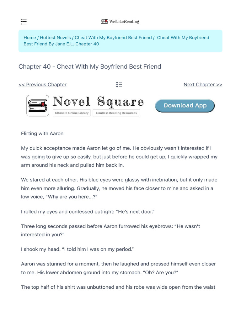 Chapter 40 - Cheat With My Boyfriend Best Friend | We Like Reading | PDF