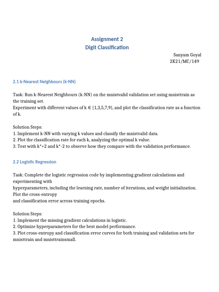 sanyam assignment1 | PDF | Statistical Classification | Regression Analysis