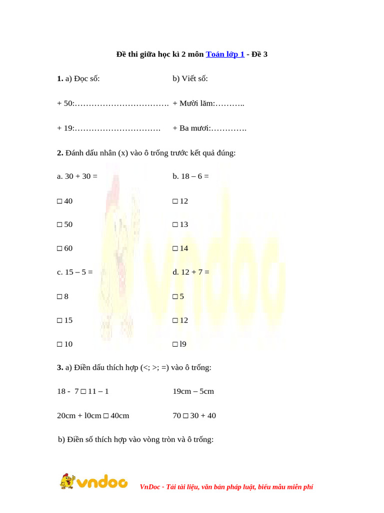 de-thi-giua-hoc-ki-2-mon-toan-lop-1-de-3 | PDF