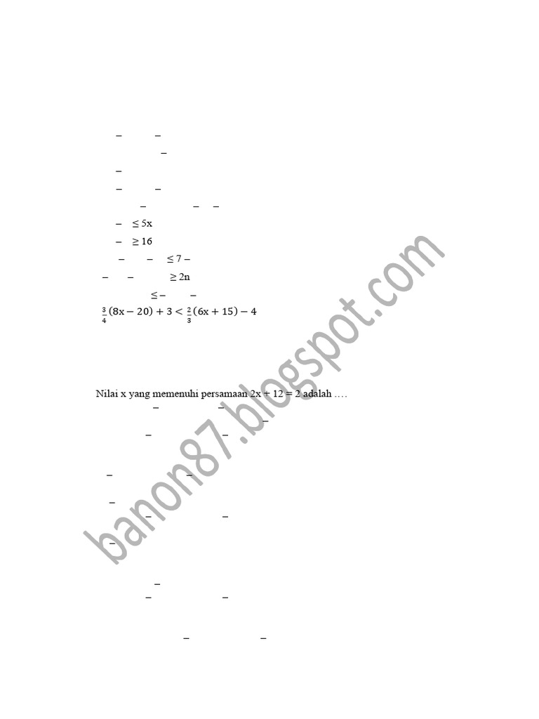 SOAL LATIHAN PTLSV | PDF