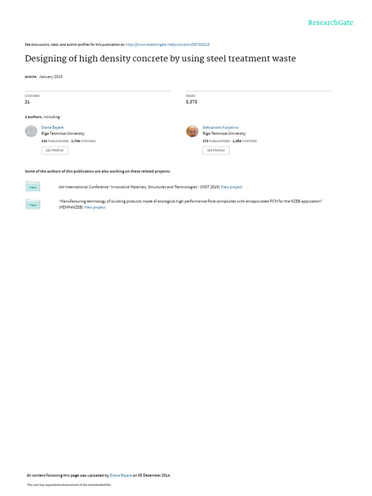 Designing_of_high_density_concrete_by_using_steel_ | PDF | Concrete | Construction Aggregate