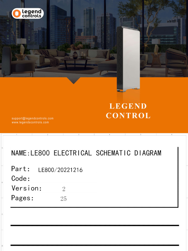 LE800 Electrical installation drawings legend controls | PDF