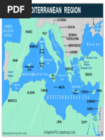 Mediterranean Sea Bordering Countries Map | PDF | Mediterranean Sea