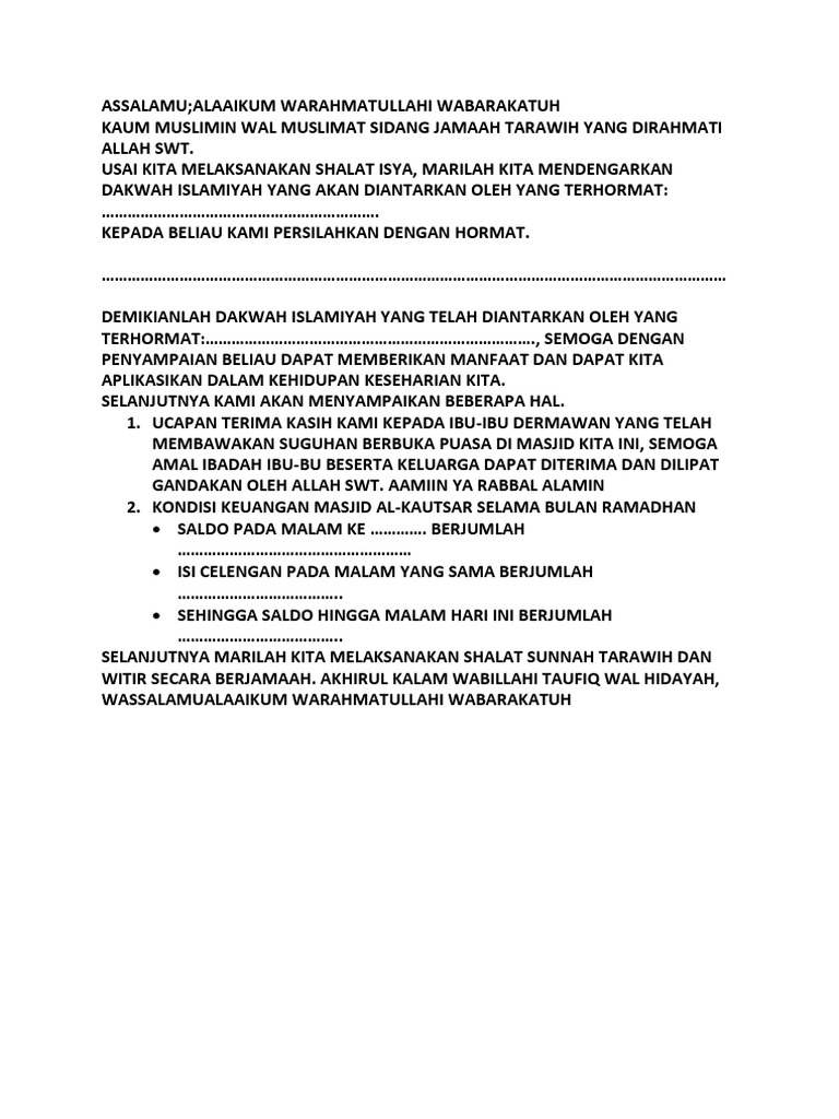 Teks Protokol Ramadhan | PDF