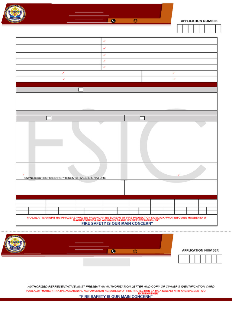 Fire Safety Inspection Certificate Application Form | PDF | Fire Safety