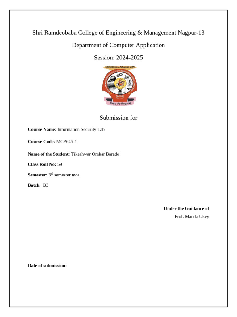 Practical 9 Is Tikeshwar d2 59 | PDF