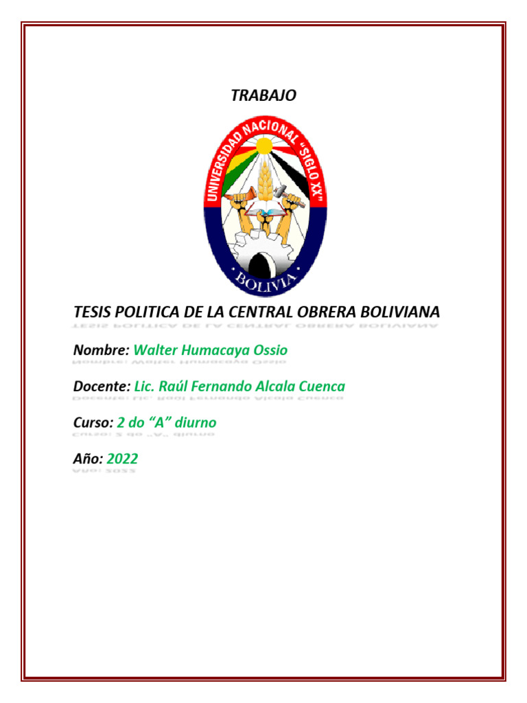 RAUL | PDF | Bolivia | Socialismo