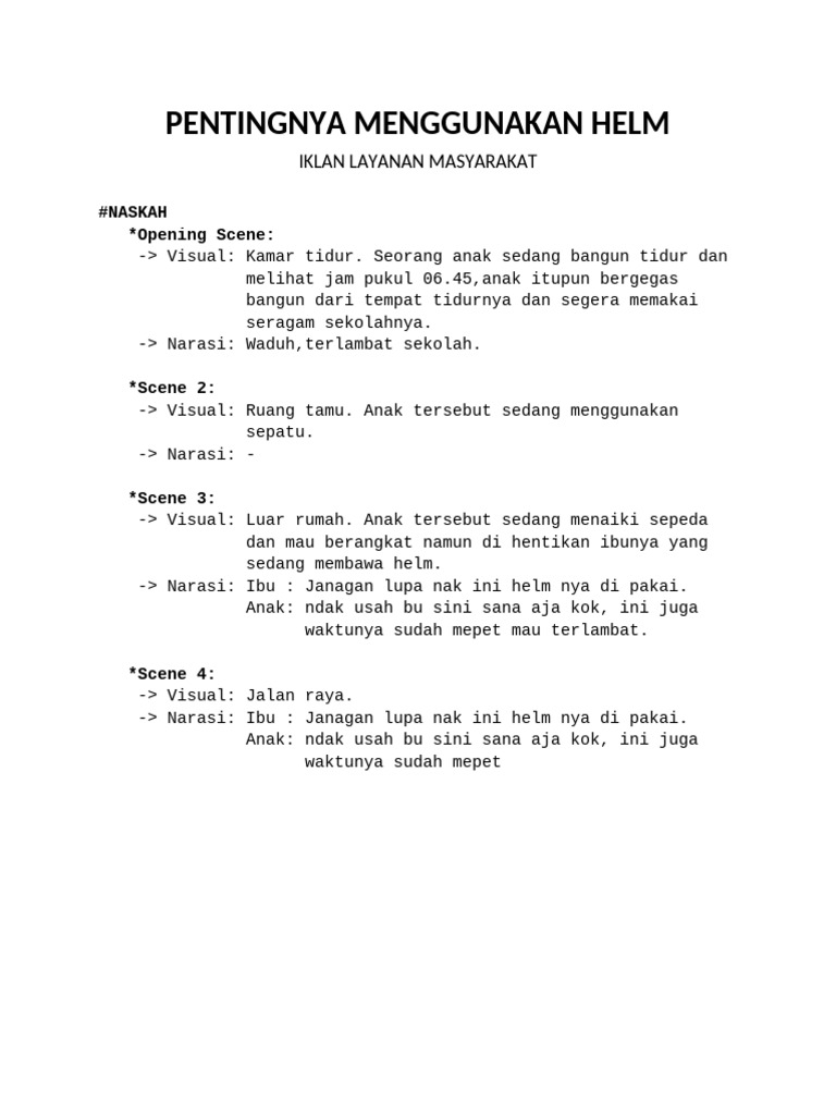 Pentingnya Menggunakan Helm | PDF