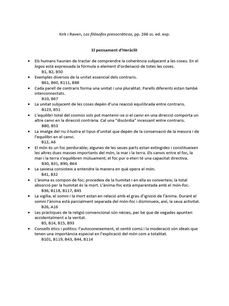 Kirk I Raven Sobre HerÃ Clit | PDF