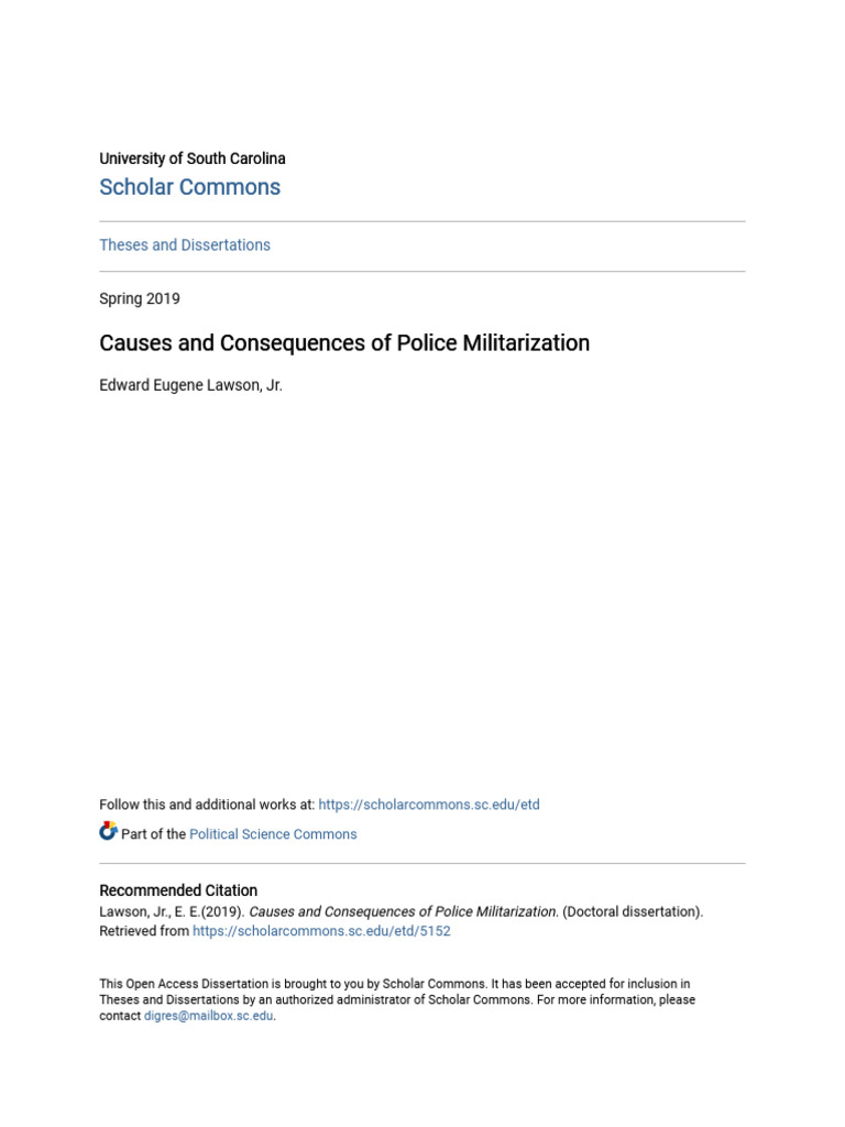 Causes and Consequences of Police Militarization | PDF | Police ...