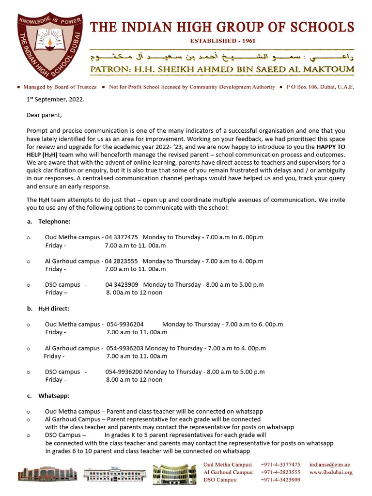 Happy To Help (H2H) Circular | PDF | Learning | Human Communication