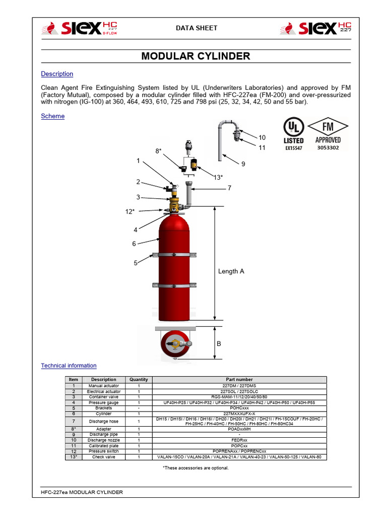 FM-200 data sheet | PDF | Actuator | Valve