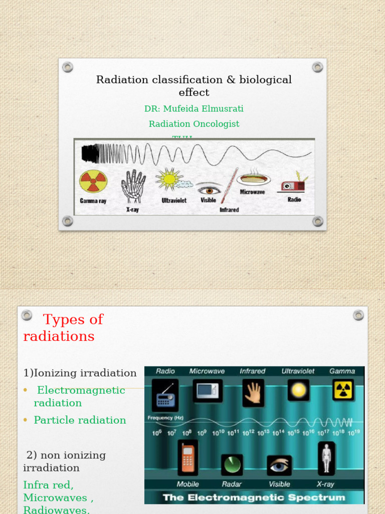 2.radiation Classification | PDF | Electromagnetic Radiation | Ionizing ...