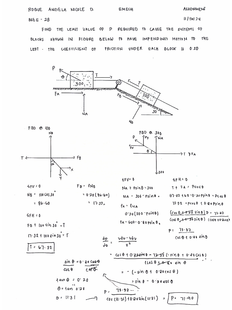 Roque, Angela Nicole EE-2B EMECH Assignment | PDF
