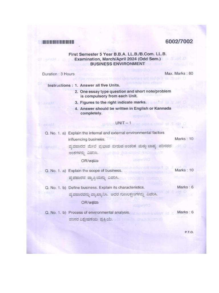 Business Environment - 6002-7002 | PDF