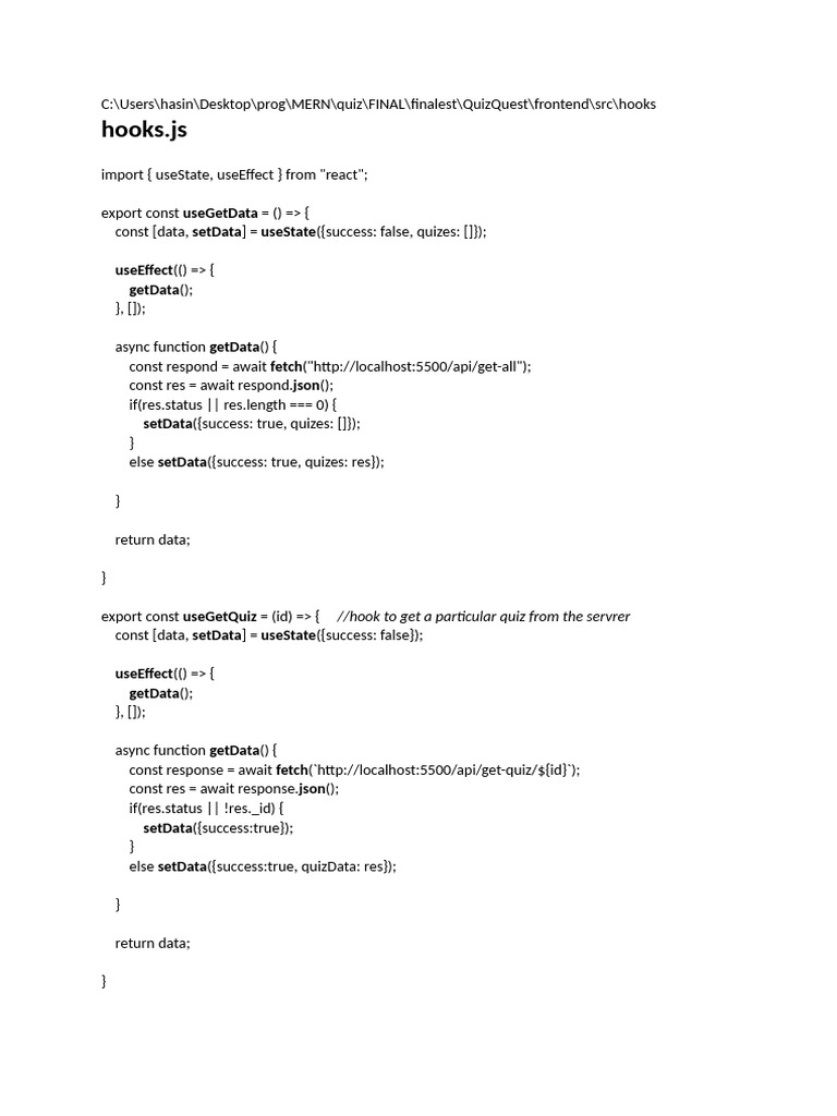 Quizquest Frontend Codes | PDF | Computer Programming | Software
