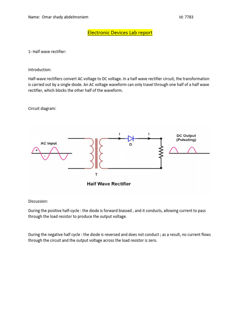 devices report | PDF | Rectifier | Electrical Components
