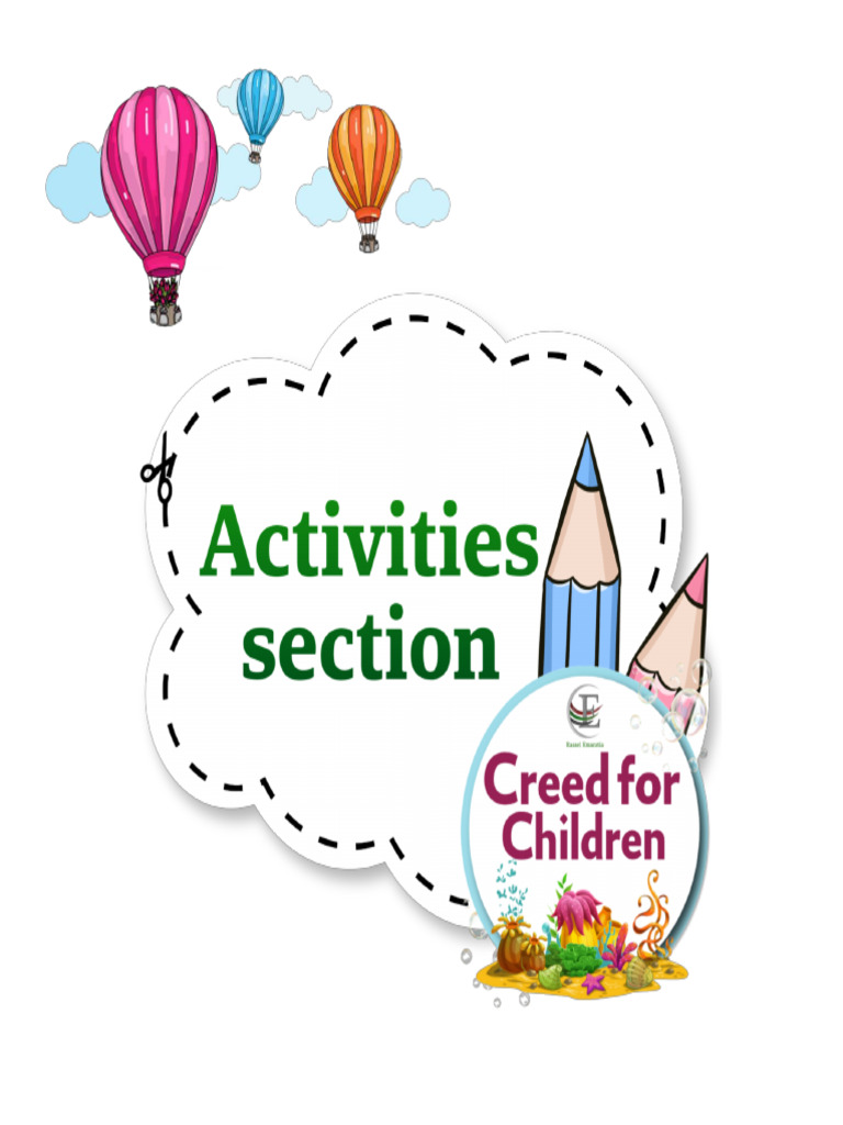 Creed For Children - Activities Section | PDF