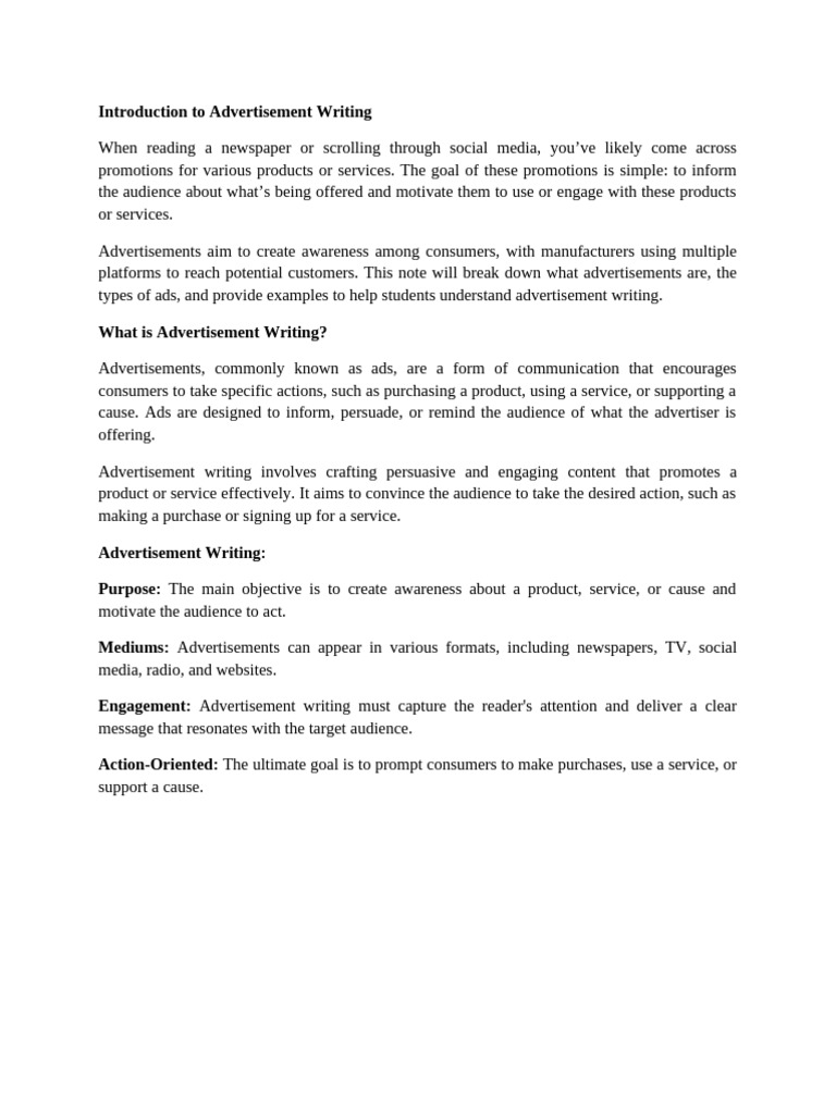 Advertisement writing | PDF | Advertising | Brand
