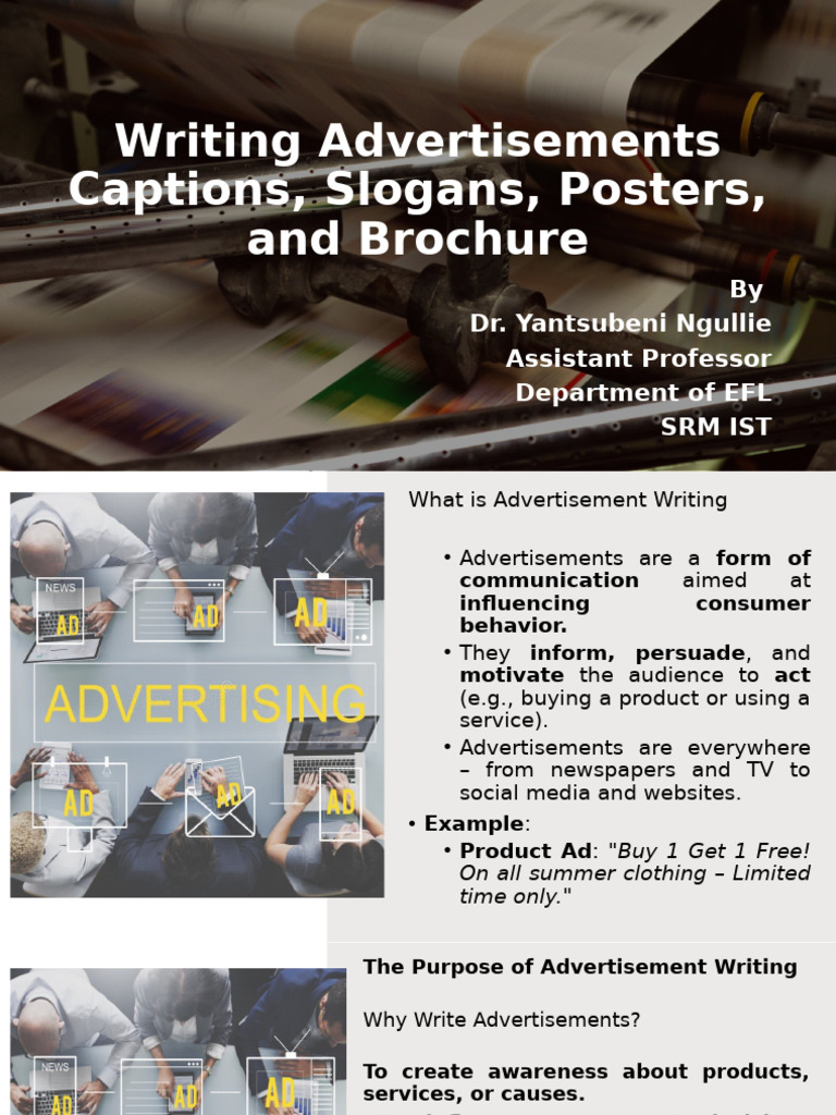 Advertisement Writing Guide | PDF | Advertising | Brand