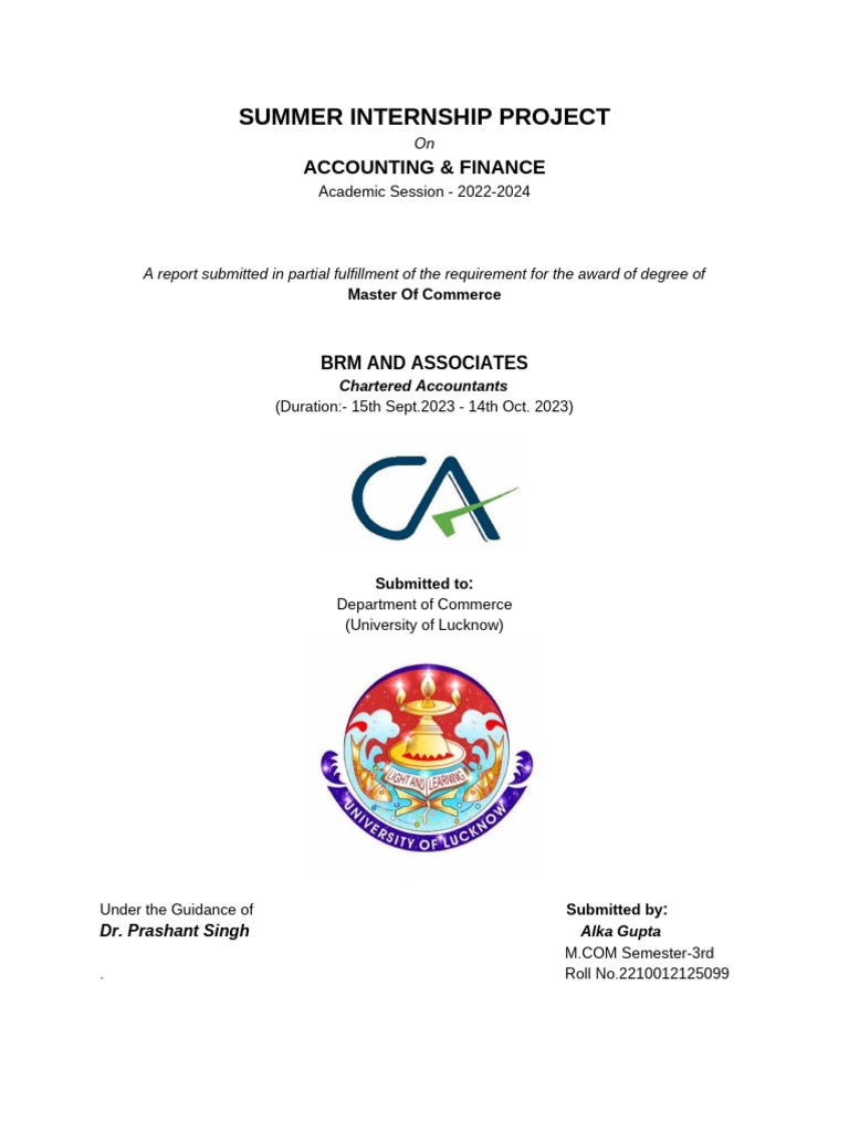 Alkaaa Internship Report | PDF | Taxes | Excise