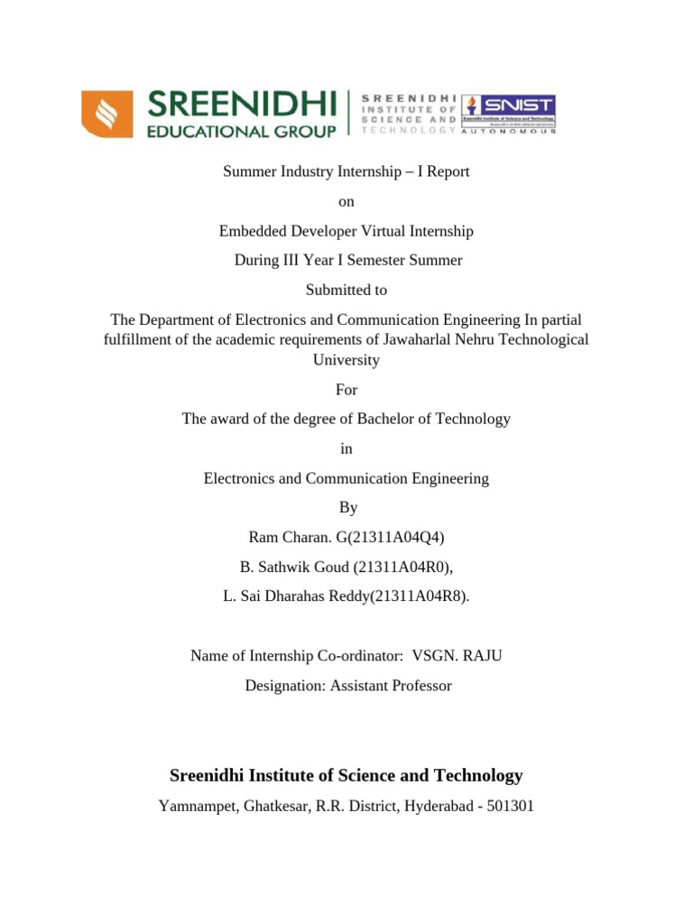 SIH_REPORT | PDF | Internet Of Things | Embedded System