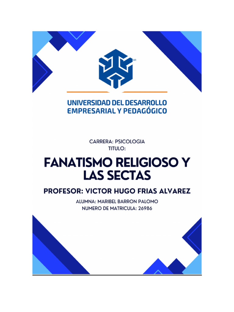 Fanatismo Religioso | PDF | Secta | Tolerancia