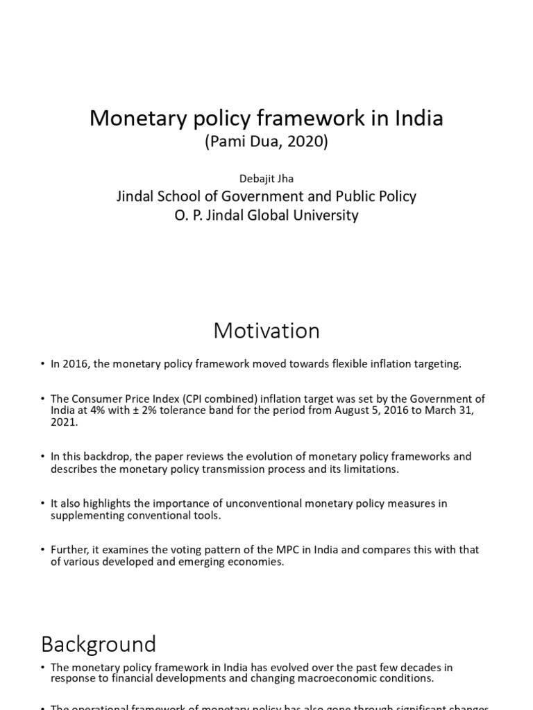 Topic 5 - Monetary Policy Framework in India | PDF | Cost Of Living ...