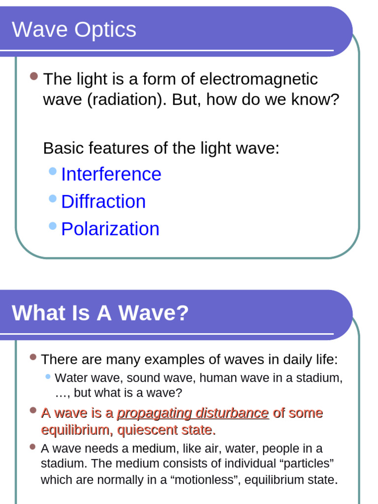 L25 | PDF | Waves | Wavelength