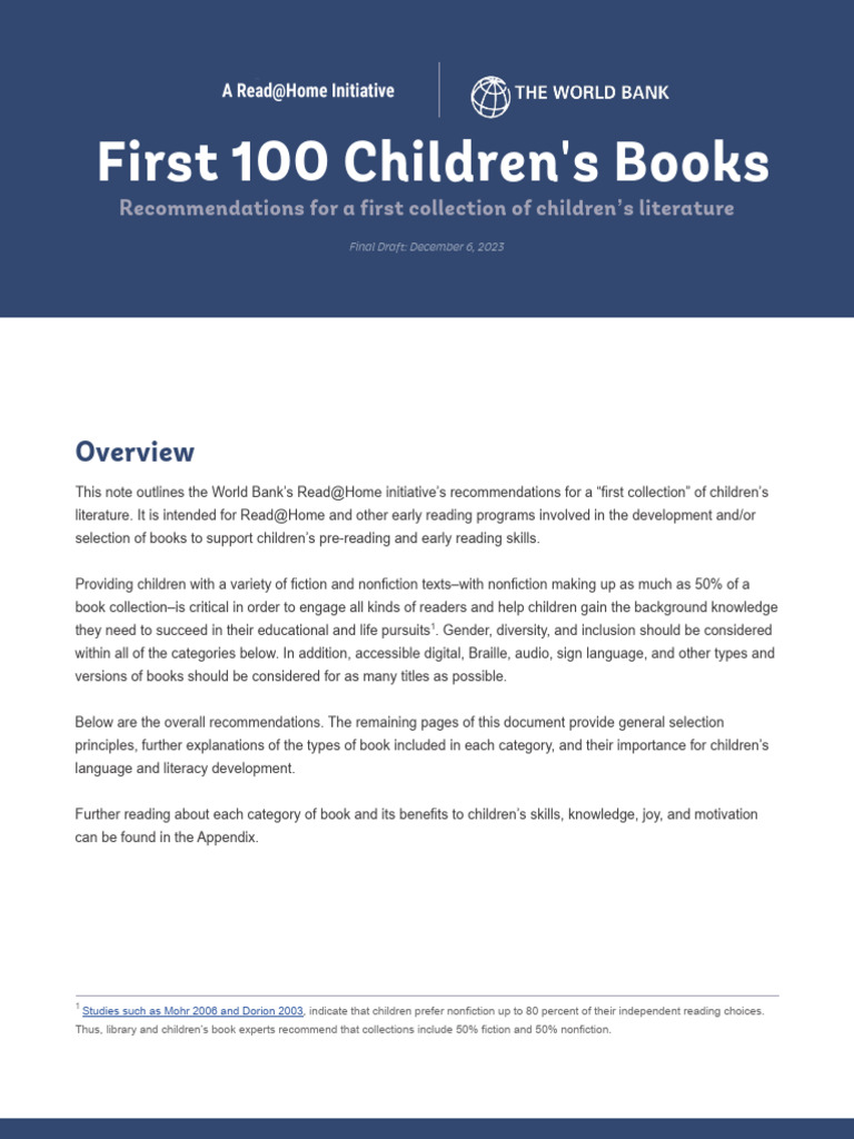 100 First Books - 12.12 - 0 | PDF | Picture Book | Books