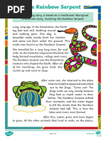 The Rainbow Serpent Dreamtime Story | PDF