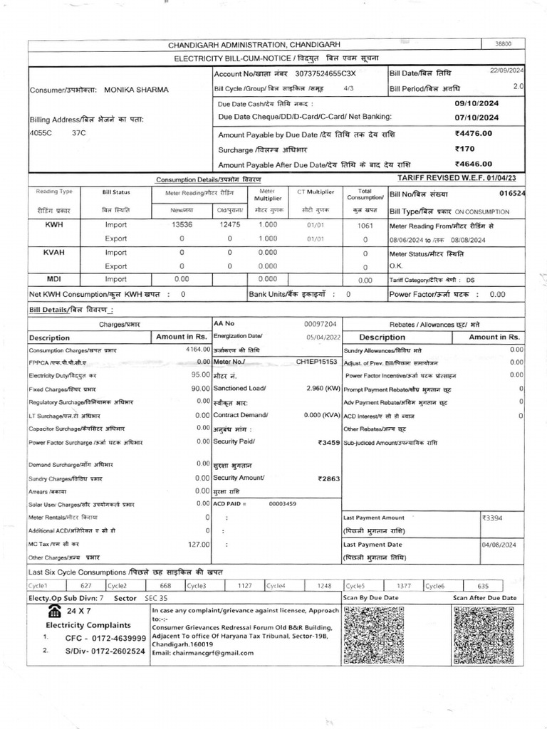 ELECTRIC BILL | PDF | Cheque | Payments