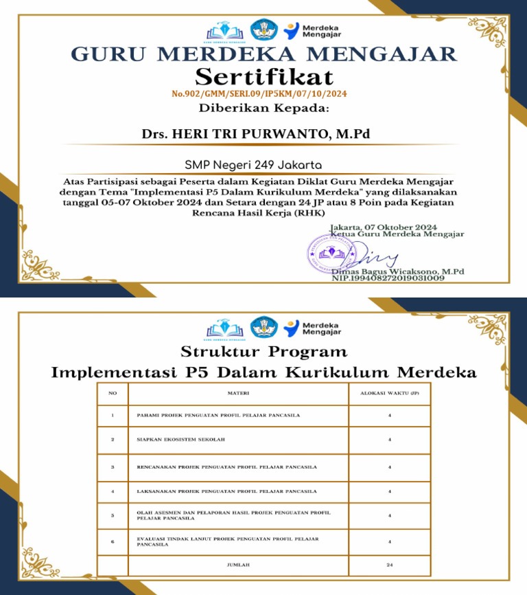 Sertifikat 7 Okt 2024 8poin | PDF