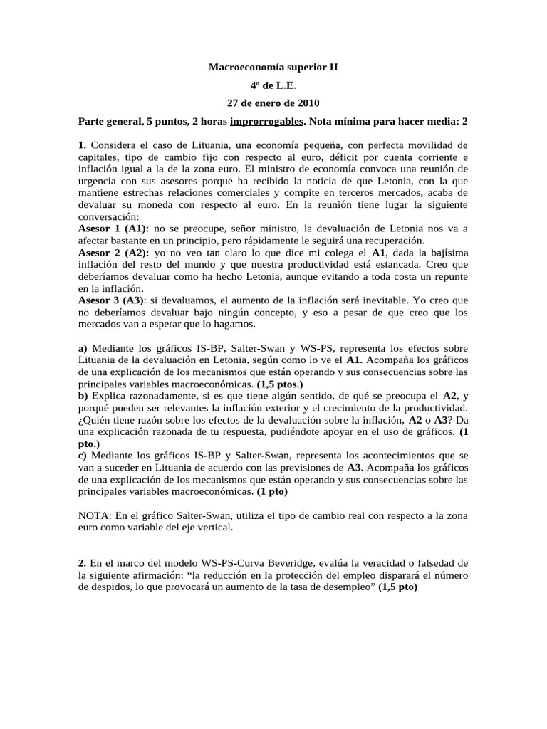 examen extraordinario macro sup II en 10 (copia jun 09) | PDF | Tipo de ...